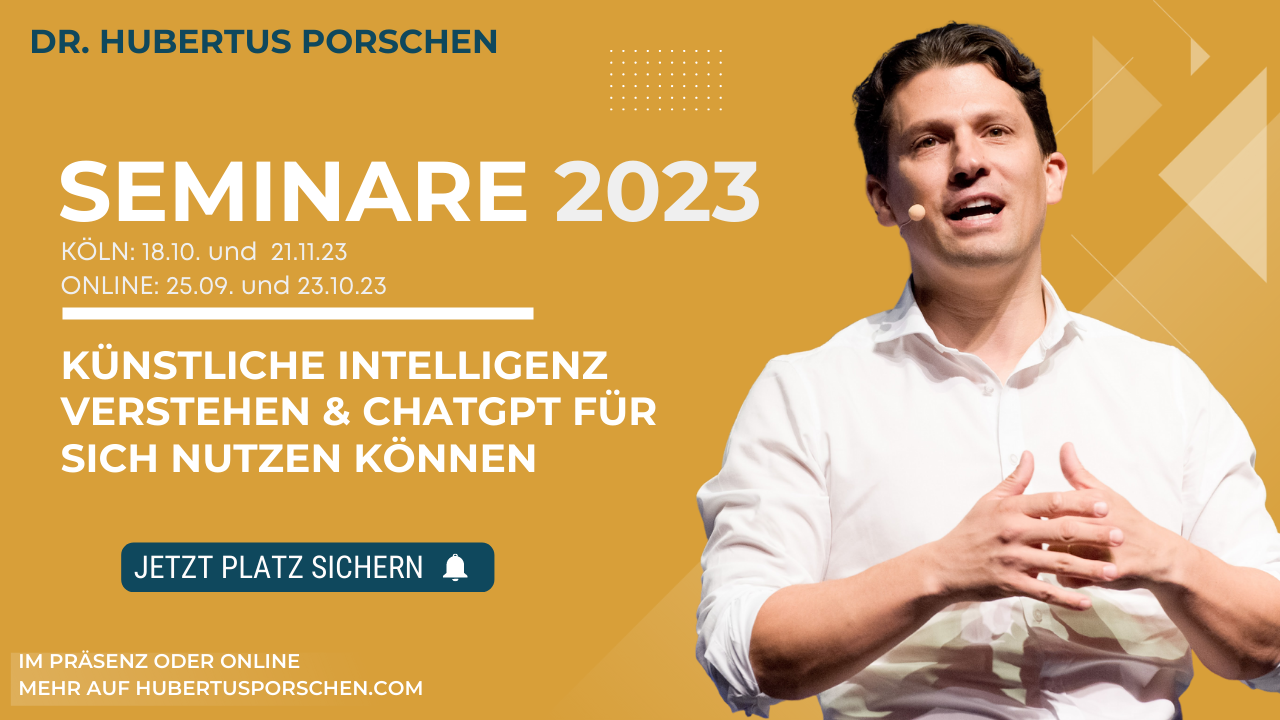 Seminar ChatGPT von Digitalexperte Dr. Hubertus Porschen